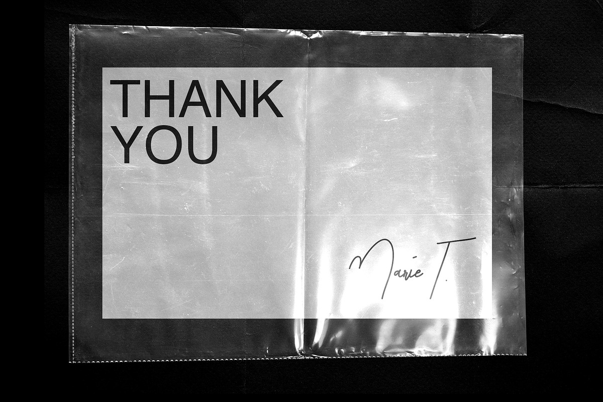 Plastic Wrap & Torn Paper Bundle, an Object Graphic by Marie T