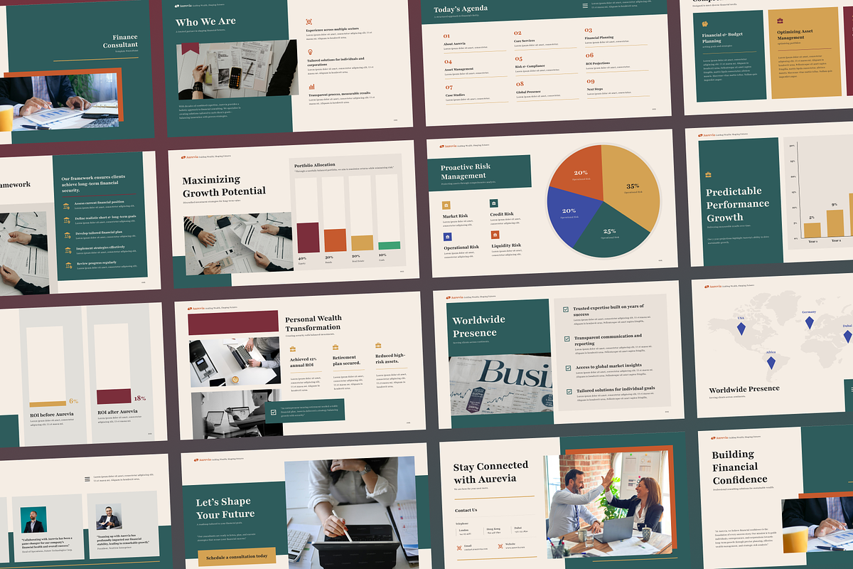 Finance Consultant PowerPoint, a Presentation Template by SLAB! Design