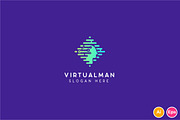 Virtualman Technology Logo template, a Branding & Logo Template by ...