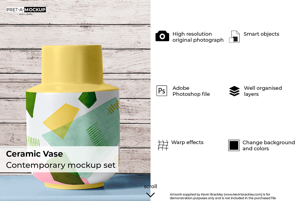 Ceramic Vase, a Household Mockup by Pret-a-Mockup