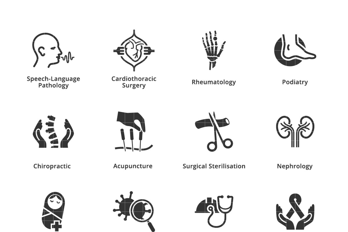 Medical Services & Specialties Icons, an Icon by introwiz1