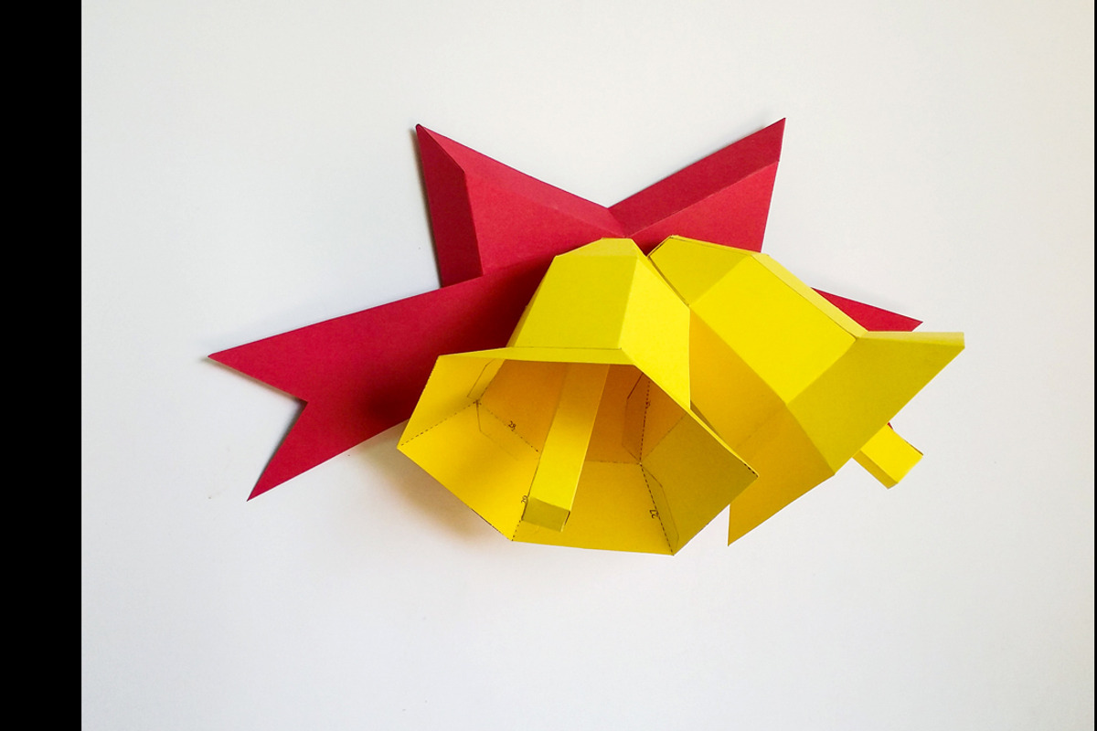 DIY Christmas bells - 3d papercraft, a Templates & Theme by PAPER amaze