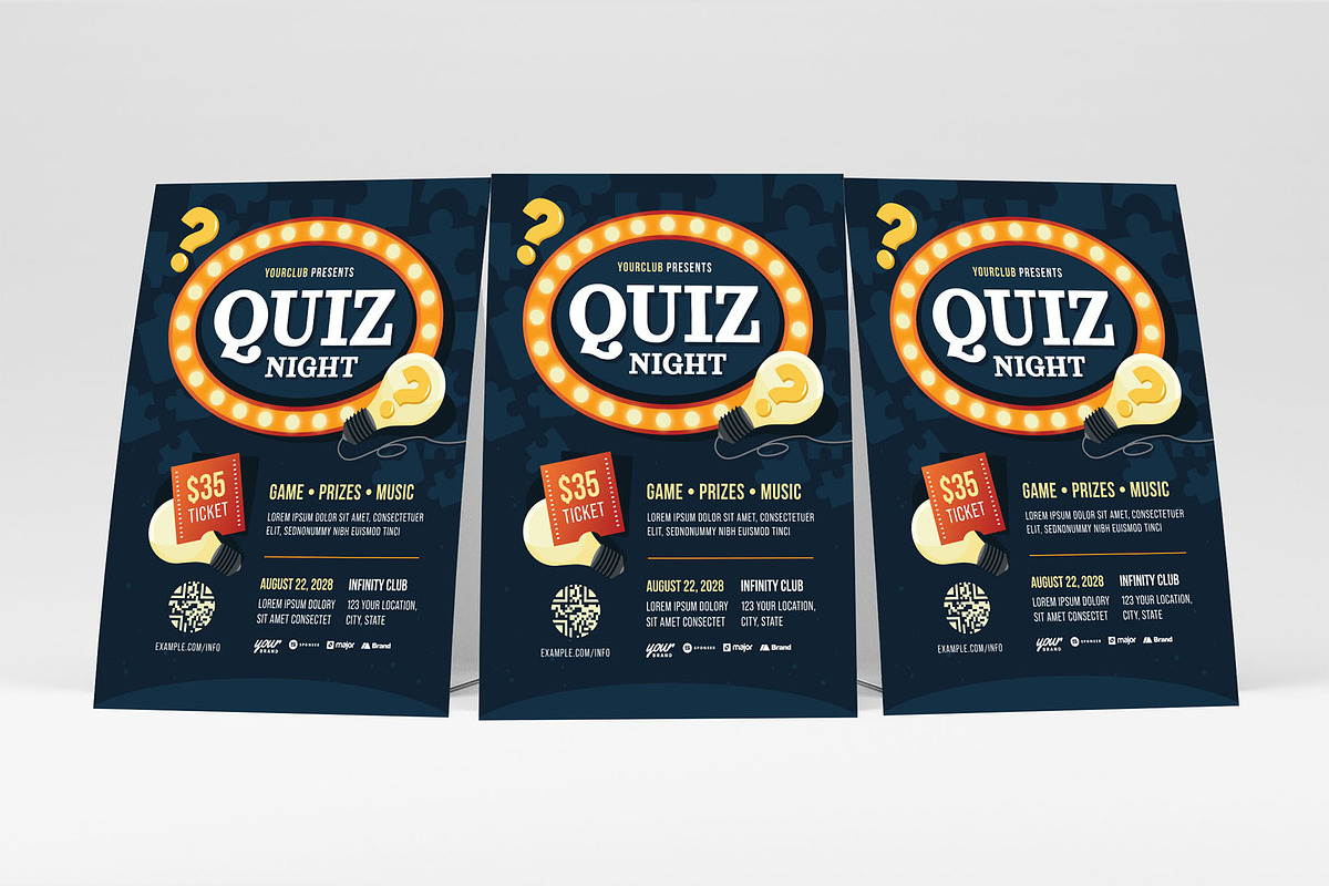 Pub Quiz Flyer Template, a Flyer Template by BrandPacks