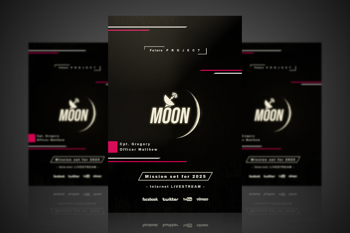 Moon - Flyer / Poster, a Flyer Template by VectorMedia