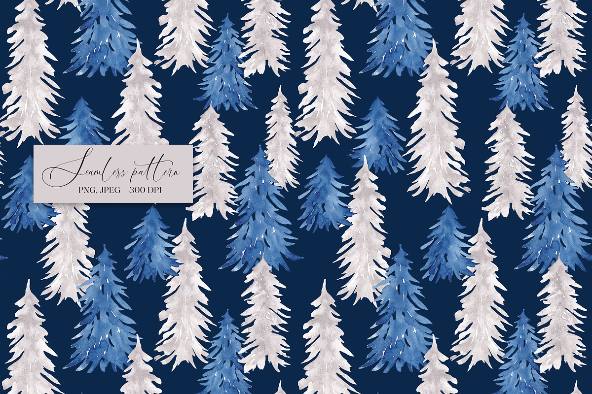 Winter Forest repeat pattern