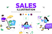 Sales Illustration Set