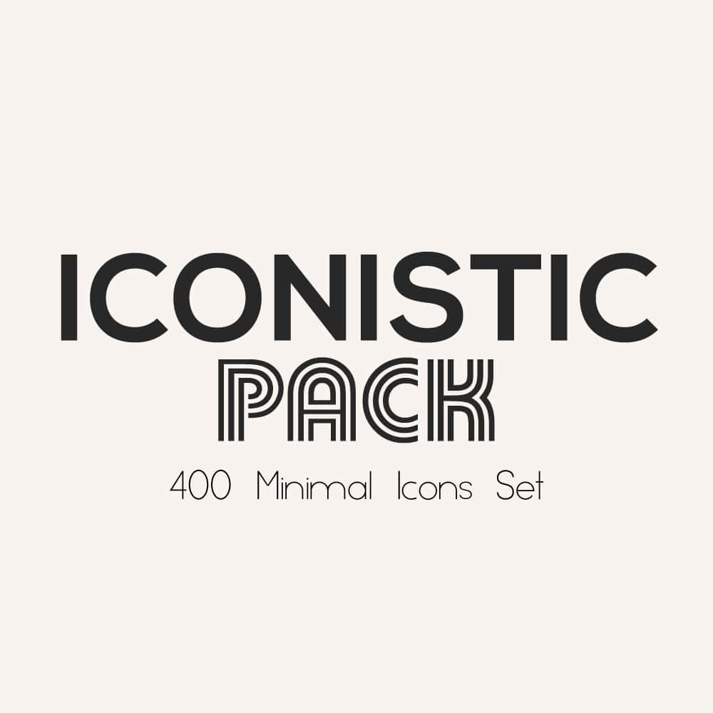 Iconistic- 400 Minimal Line Icons, a Solid Icon by CadreGraphicStudio