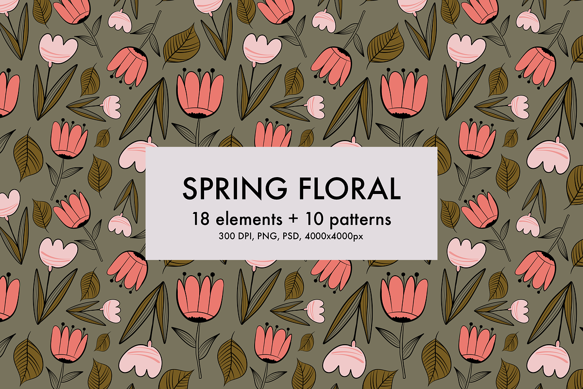Spring floral, a Texture Illustration by Allie_art | Creative Market