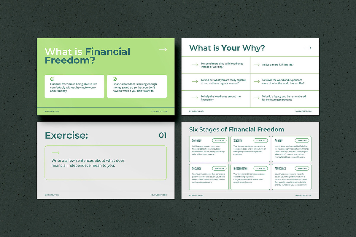 Financial Freedom Slide Deck CANVA, a Presentation Template by AndrewPixel