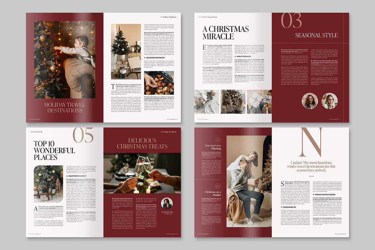 Christmas Magazine Template, a Magazine Template by BrandPacks ...