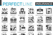 Insurance black concept icons, an Outline Icon by Lemberg Vector