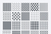 Geometric monochrome pattern set, a Pattern Graphic by Microvector