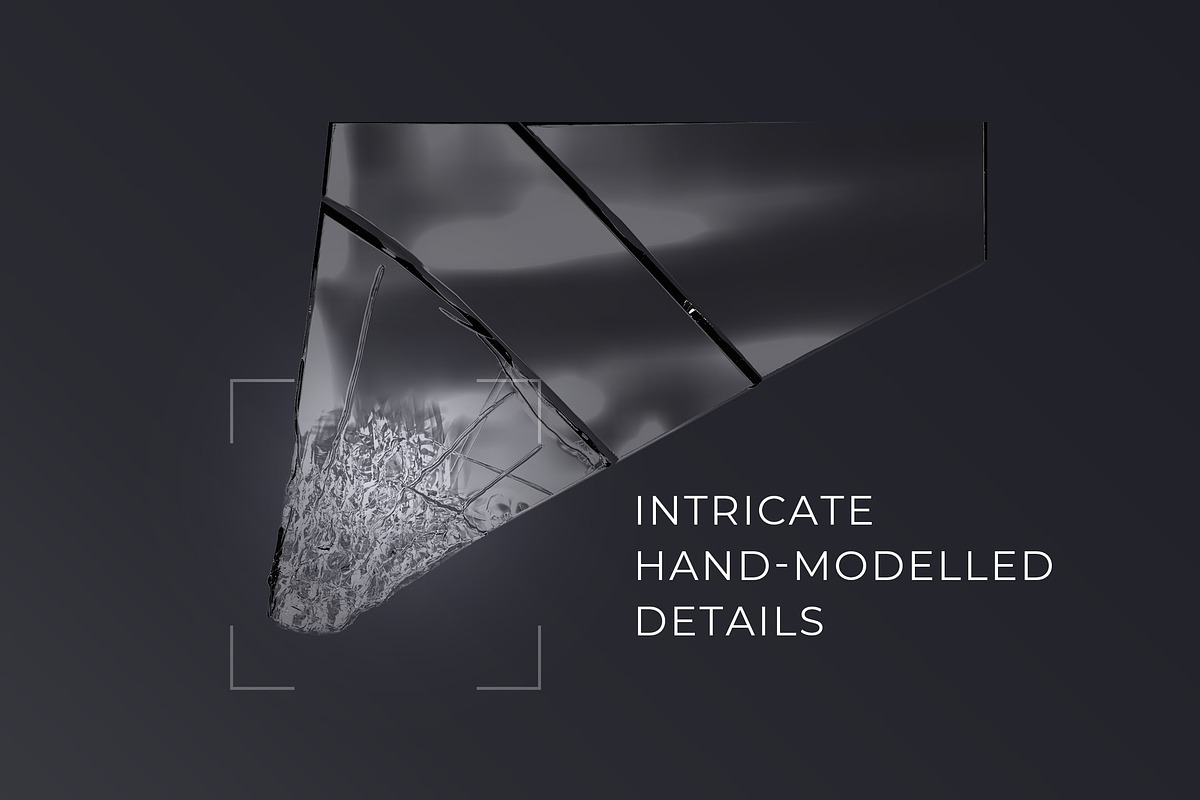 Realistic Glass Shard Overlays, an Object Graphic by DesignerCandies