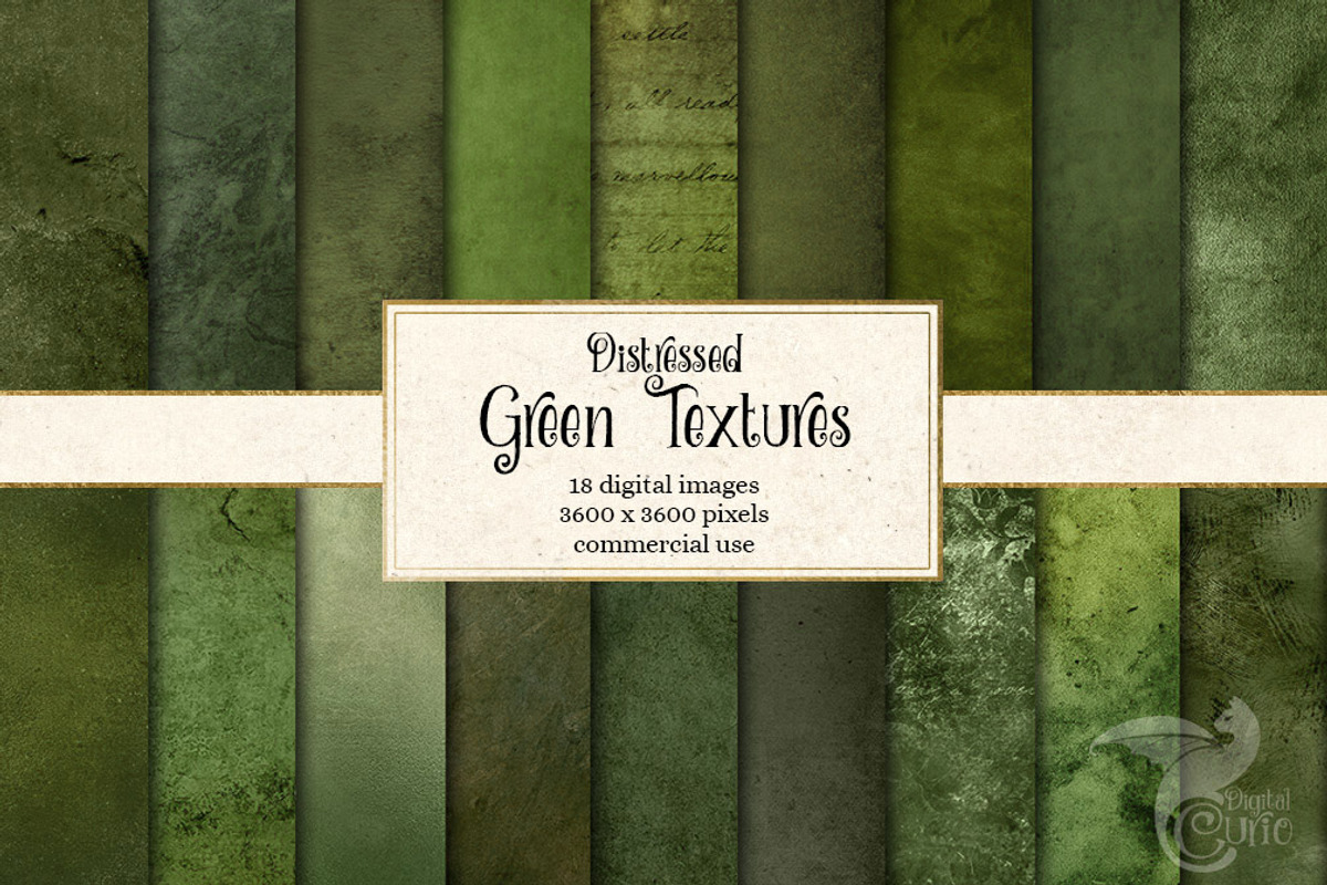 Distressed Green Textures, a Texture Graphic by Digital Curio