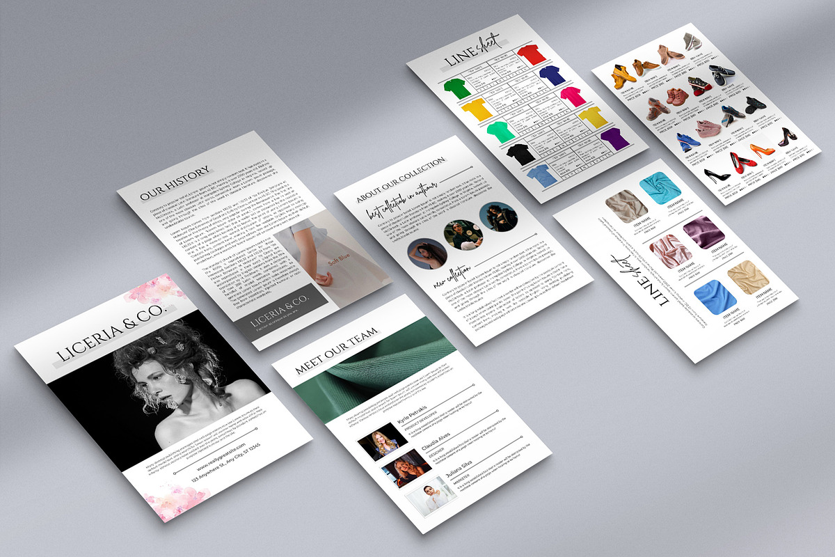 Line Sheet Canva Template, a Stationery Template by Graphic Fabrica