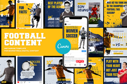 Sports instagram post template design | Creative Market
