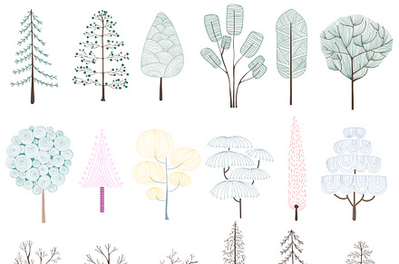 Illustration of trees, an Illustration by rawpixel