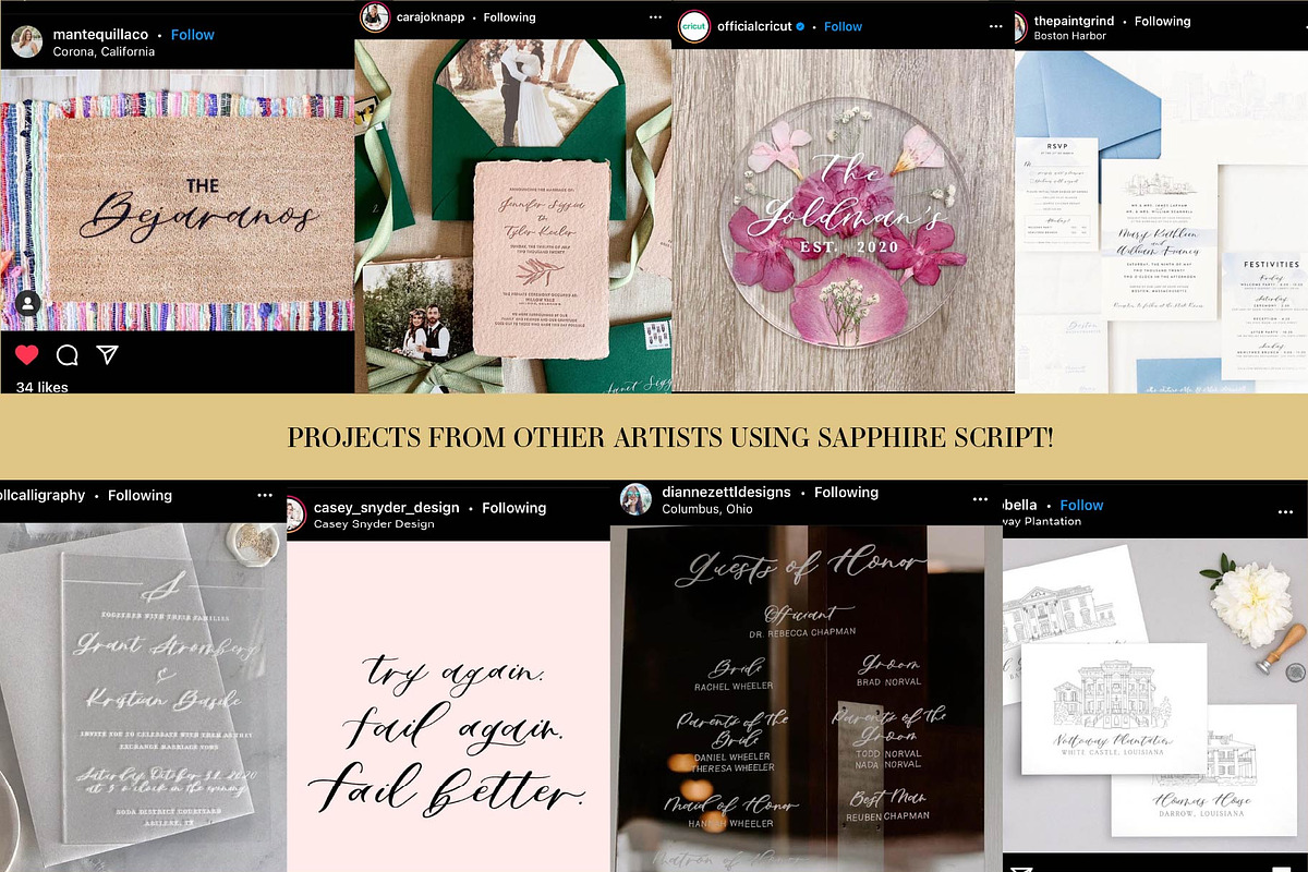 Sapphire Script Calligraphy Font