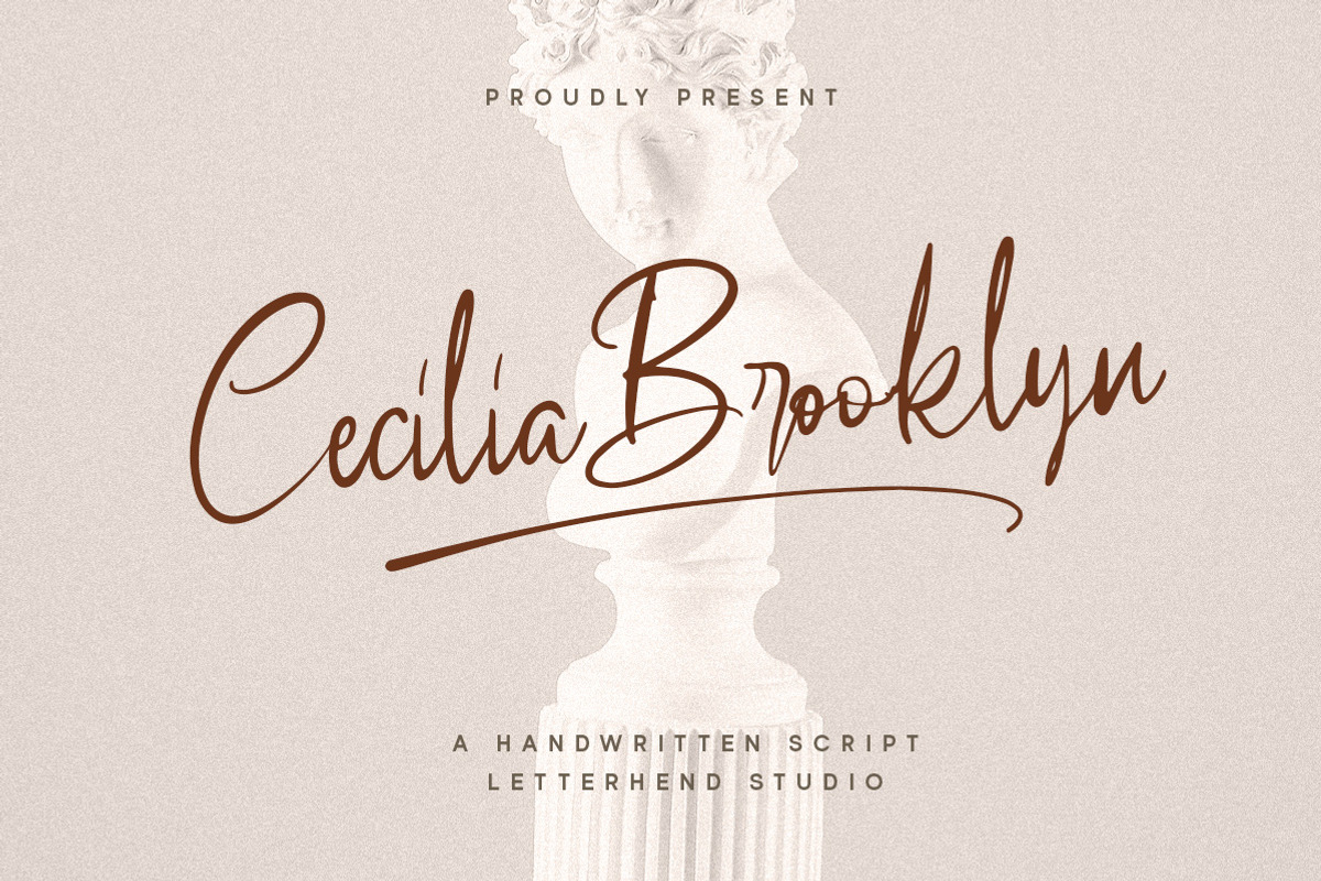 Cecilia Brooklyn - HandwrittenScript, a Script Font by Letterhend Studio