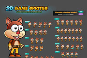 Squirrel 2D Game Character Sprites, an Animal Illustration by DionArtworks