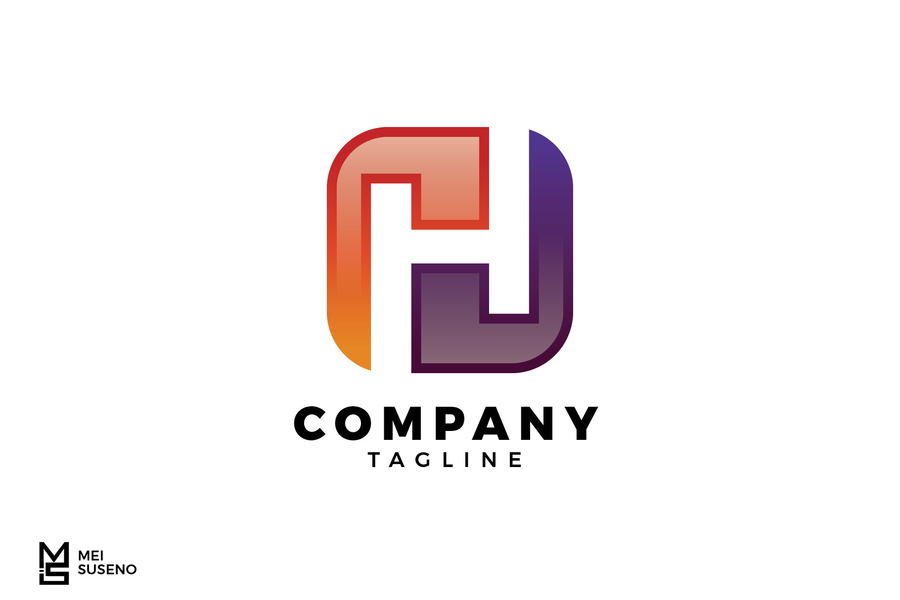 h letter logo template, a Branding & Logo Template by meisuseno