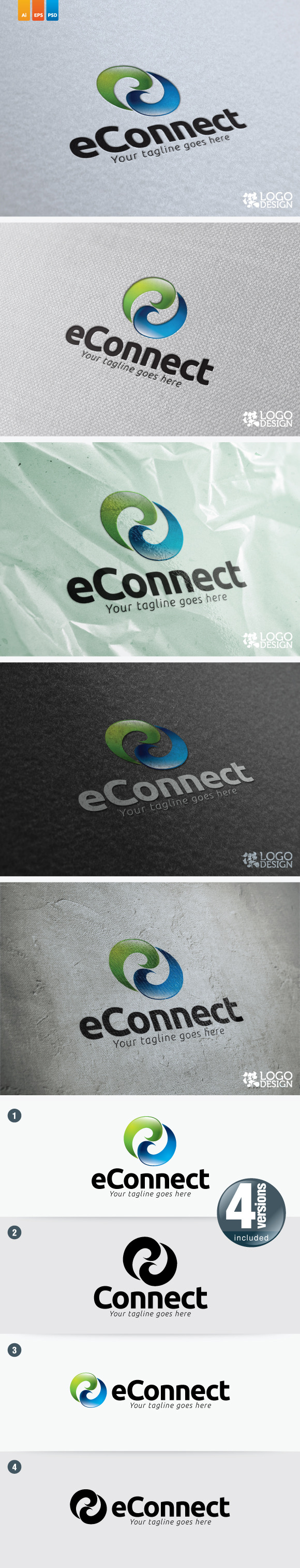 eConnect | Branding & Logo Templates ~ Creative Market