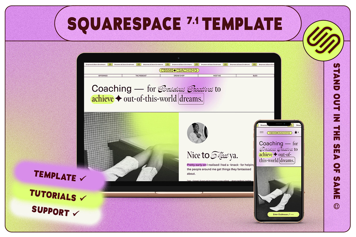COSMO 7.1 Squarespace Website Template