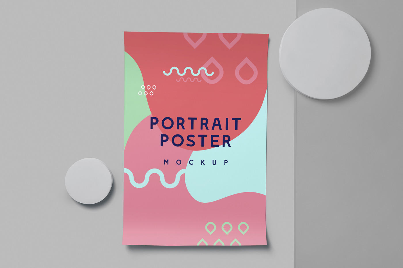Portrait Poster Mockups, an Advertising Mockup by DesignNeutrons