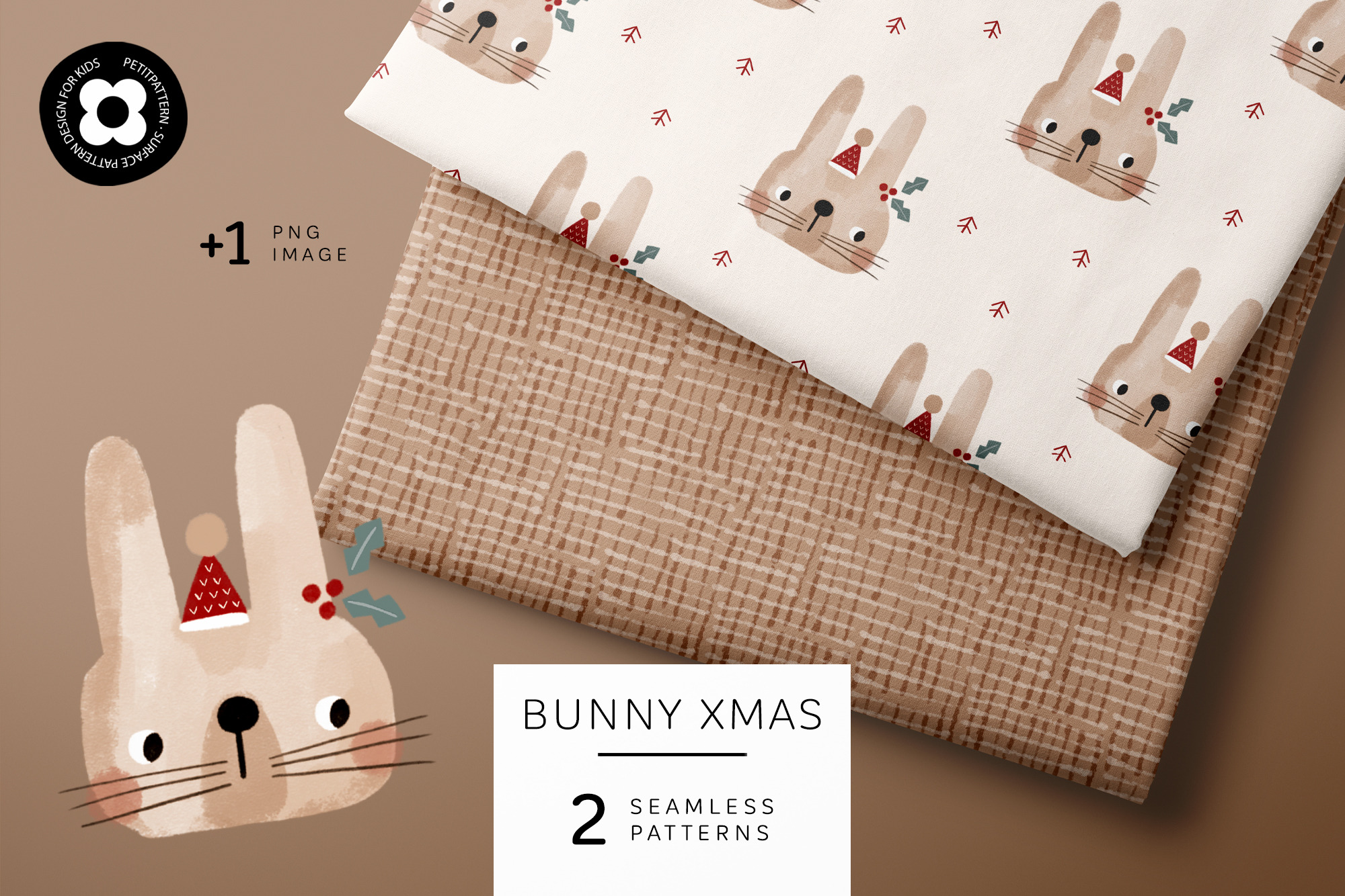 Patterns combo Bunny xmas | Creative Market