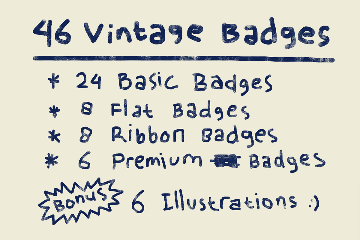 46 Unique and Cool Vintage Badges, an Object Graphic by Edsterr