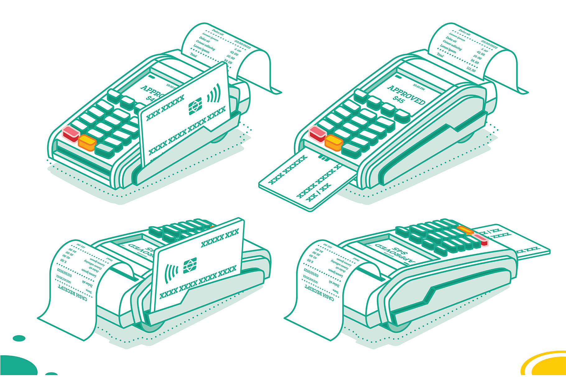 Isometric POS Terminal.