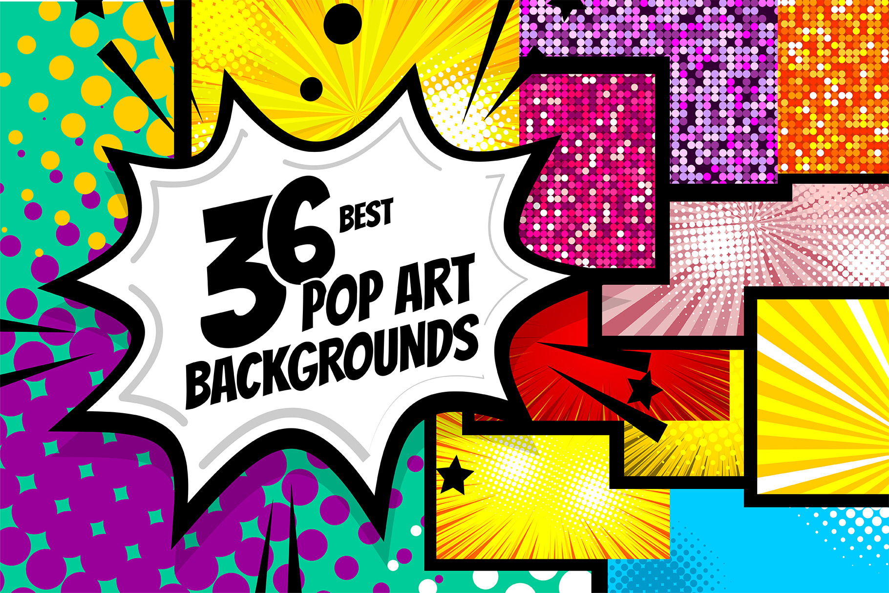 36 SET Best POP ART background, a Decorative Illustration by Kapitosh