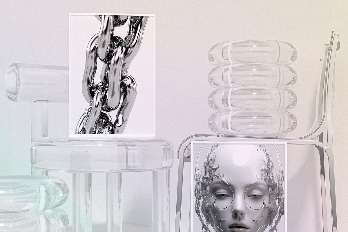 Chrome 3D Design Collection, a Graphic by LarysaZabrotskaya