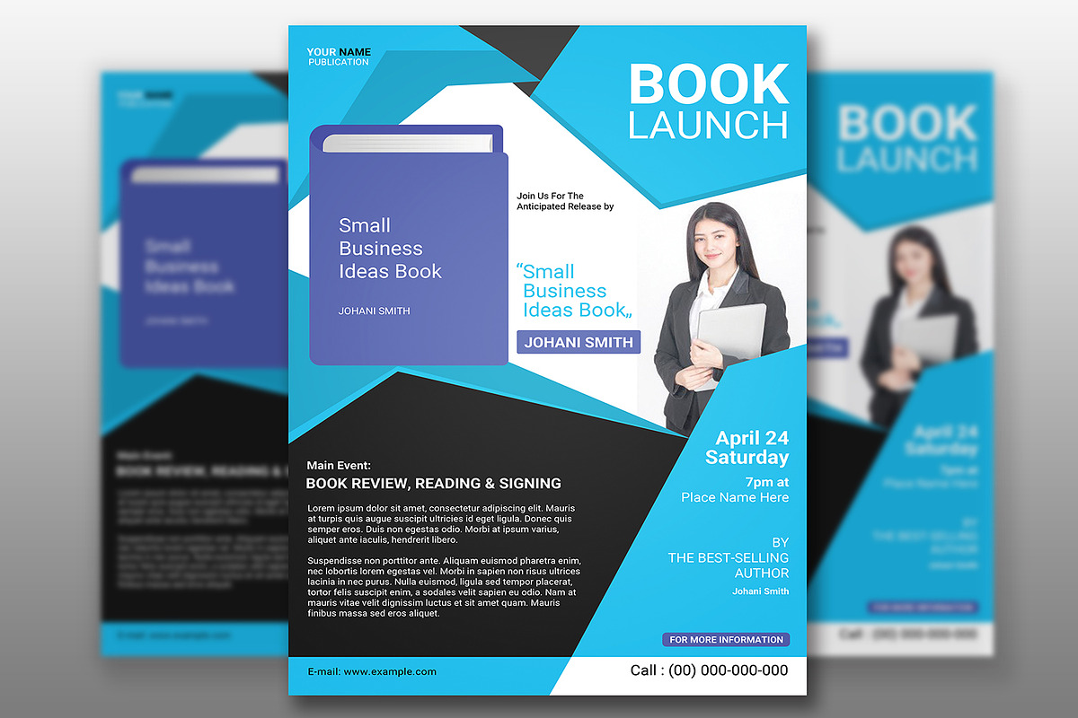 Book Launch Flyer V01, a Flyer Template by retrographix
