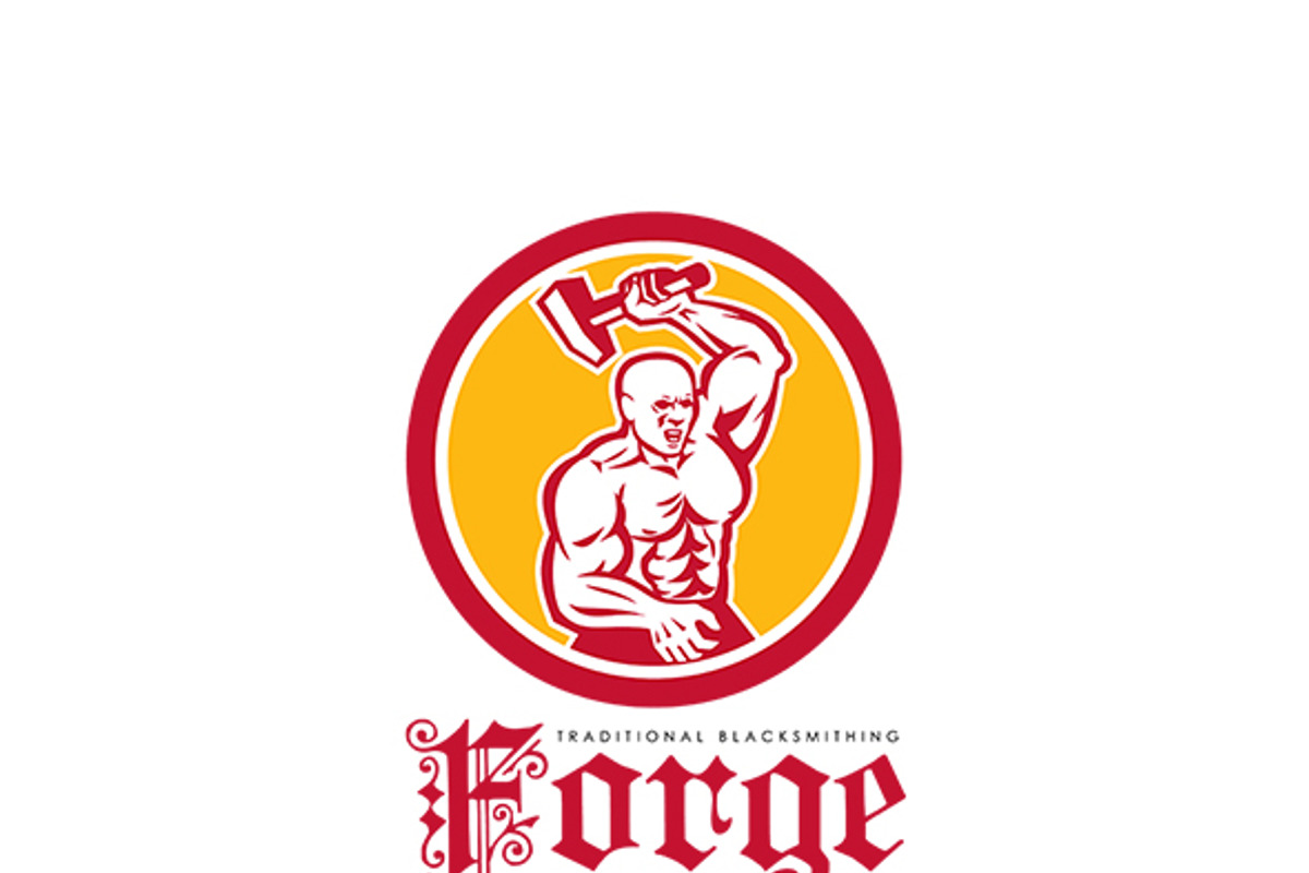 Forge Traditional Blacksmithing Logo, a Branding & Logo Template by ...
