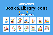 Book and Library Icons