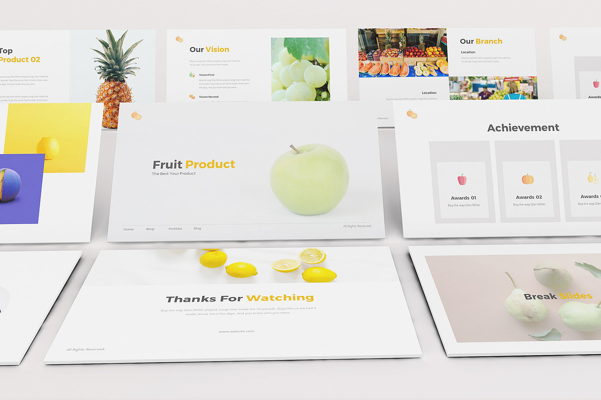 Fruit Store Powerpoint Template, a Presentation Template by Formatika ...