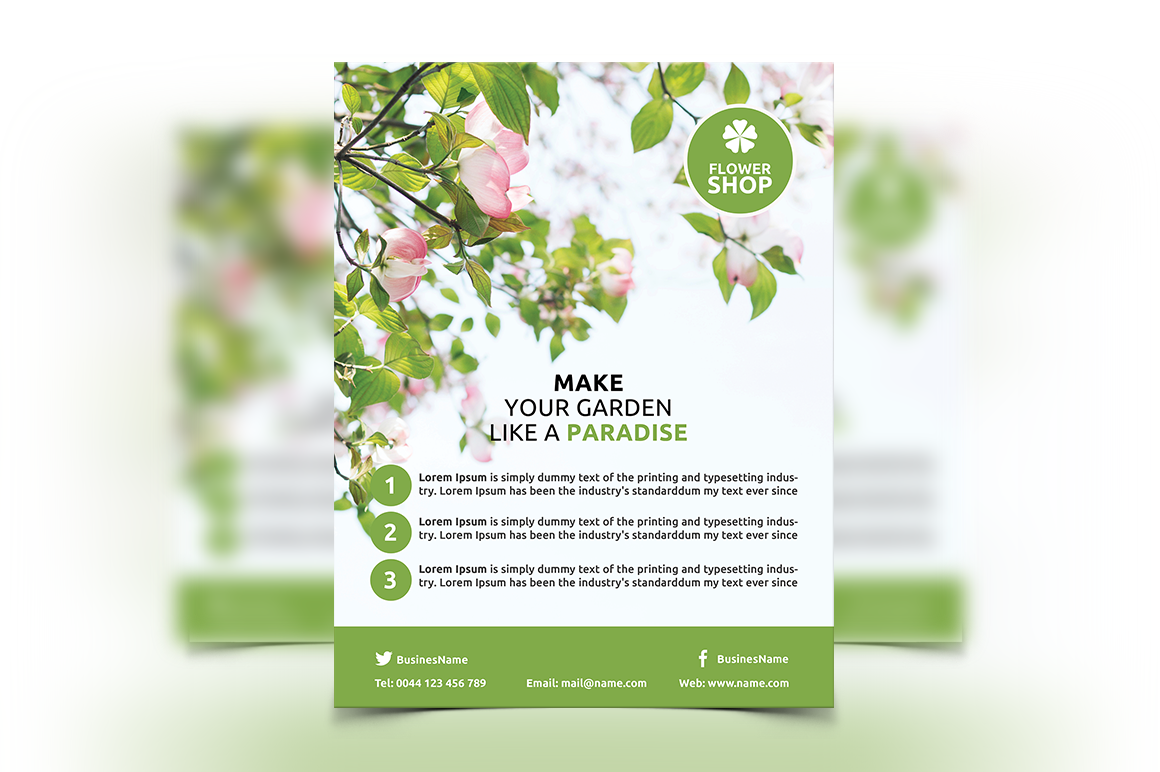 Flower Shop Flyer, a Flyer Template by Creatricks