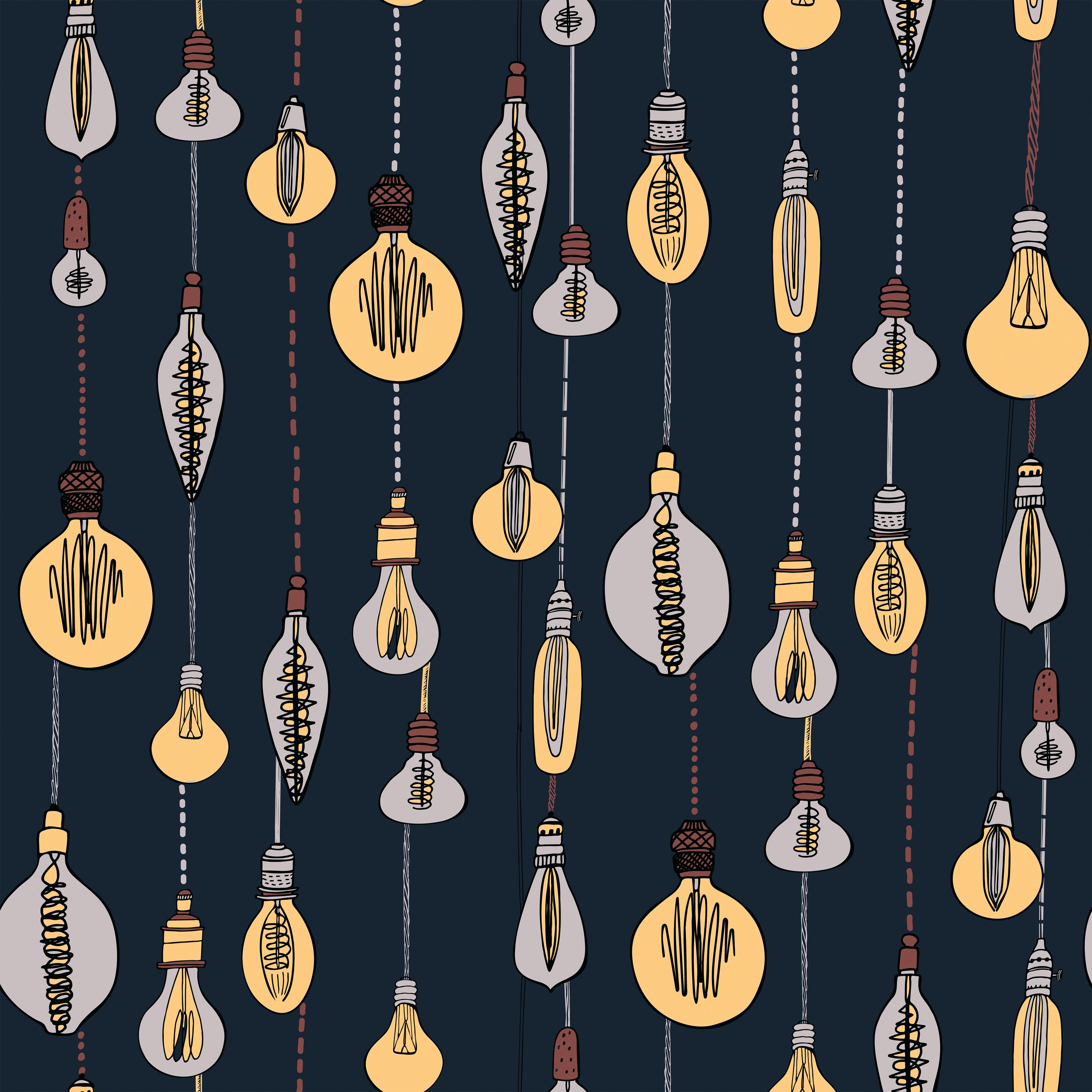 Edison's light bulb, a Pattern Graphic by GooseFrol