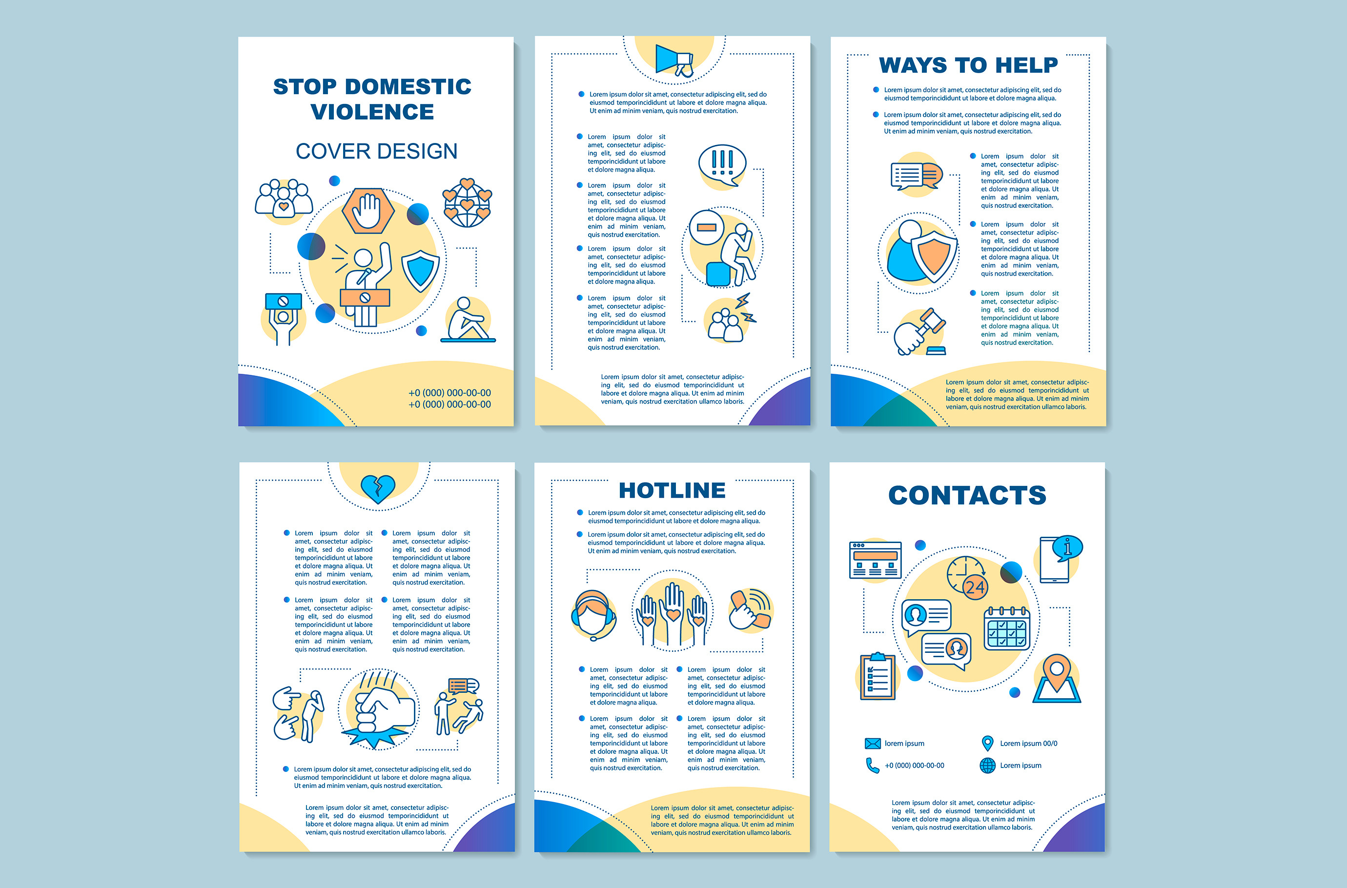 Stop domestic violence brochure, a Templates & Theme by bsd studio