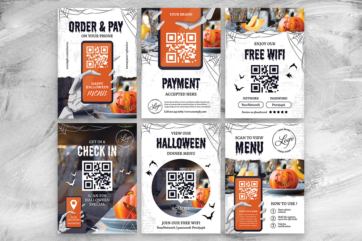 Halloween QR Code Flyer Templates, a Flyer Template by BrandPacks