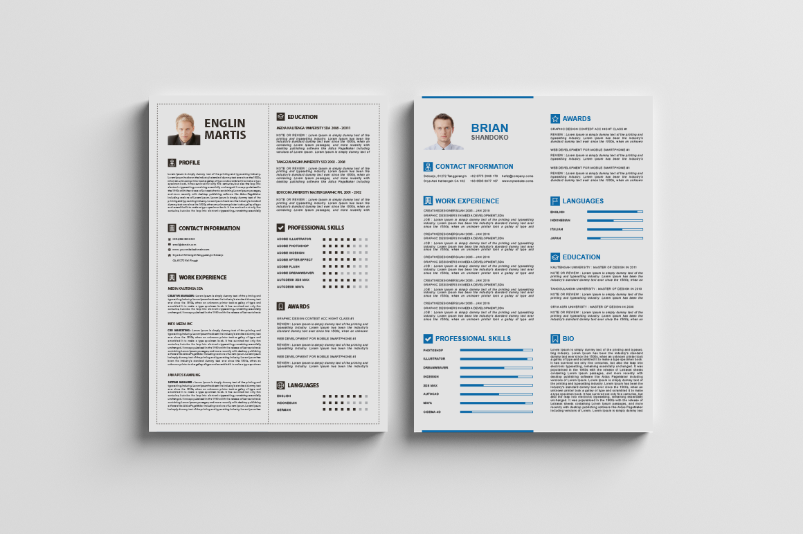 Best Two Resume / CV Cover Letter, a Resume Template by Design Studio ...