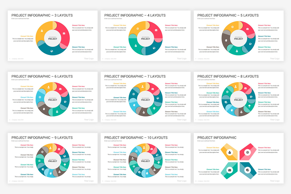Project PowerPoint Infographics, a Presentation Template by SlideOne