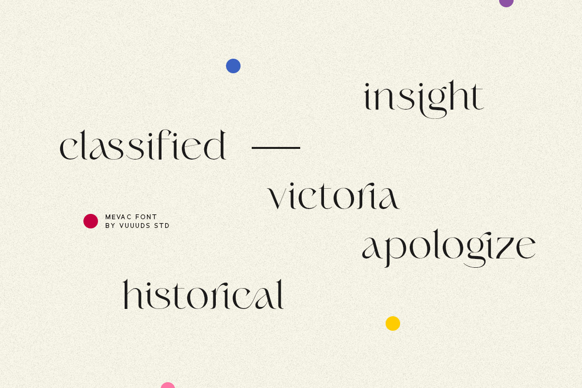 Mevac Font, a Serif Font by vuuuds | Creative Market