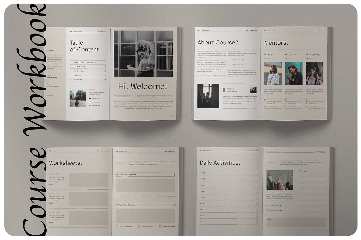 Workbook Course, a Magazine Template by Typetemp Studio