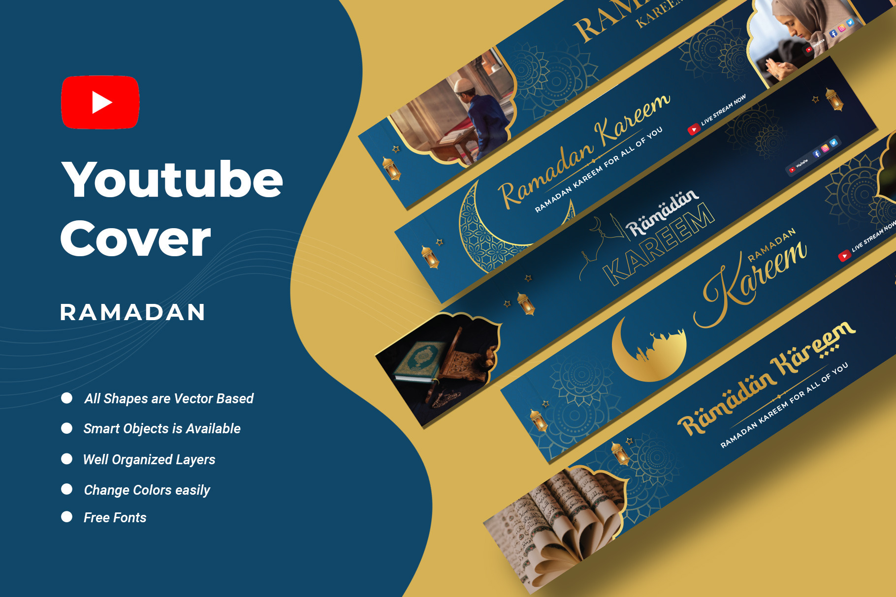 Ramadan Youtube Cover Template, a Social Media Template by VictorThemes ...