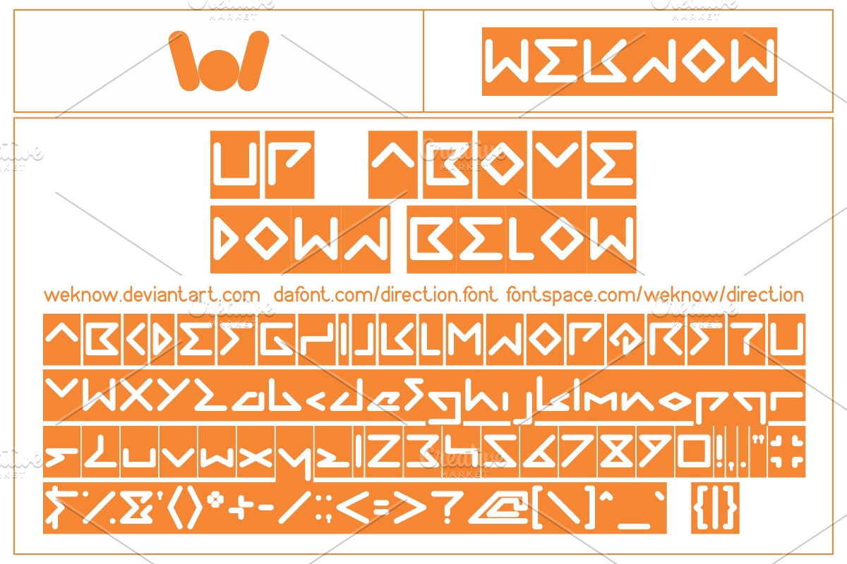 direction font | Creative Market