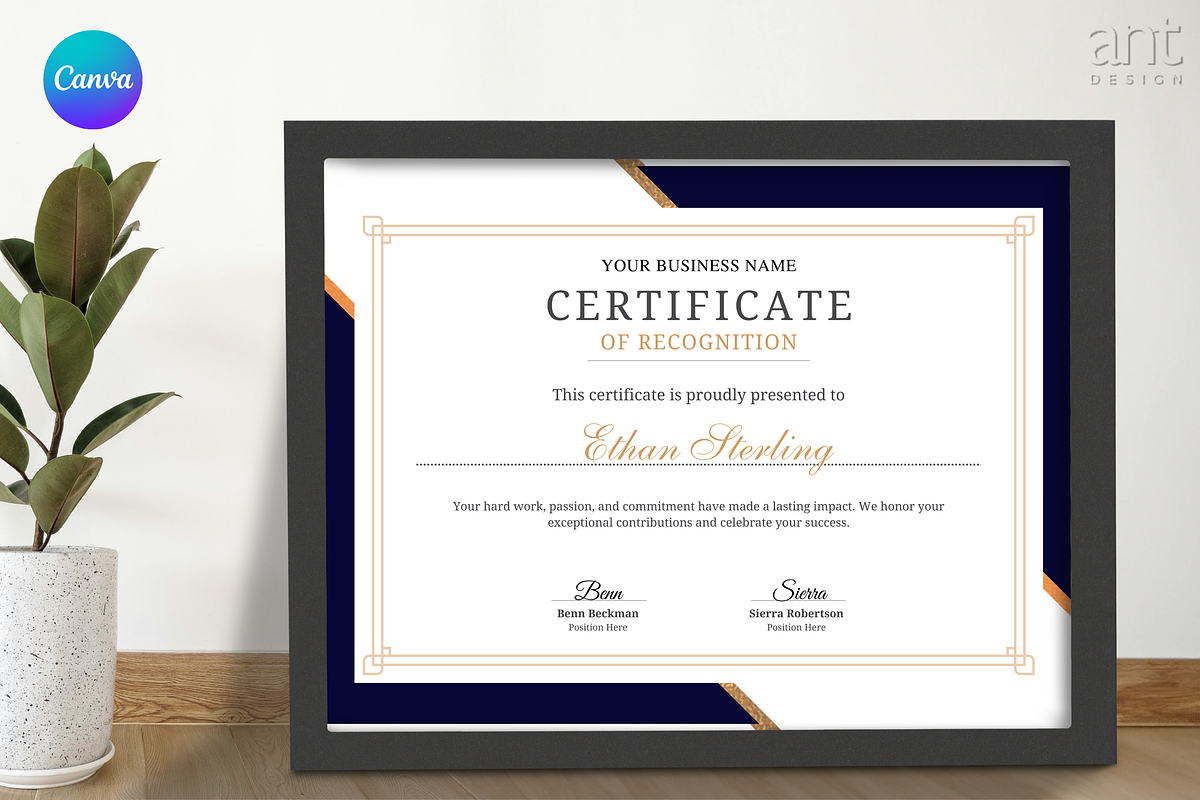 Certificate Template In Canva - ES