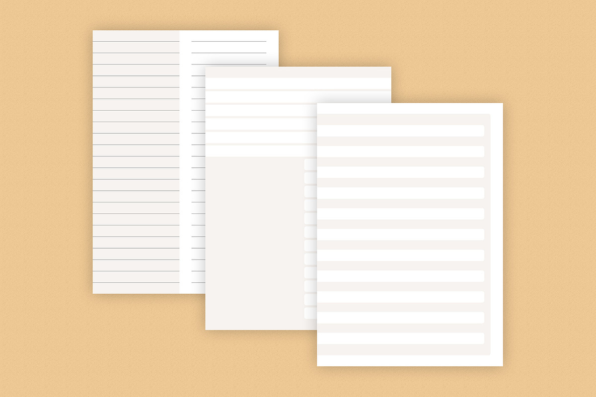 Printable Notes Paper Template, a Stationery Template by MNT-Creator