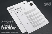 2 Pages Full Extent Resume CV, a Resume Template by SNIPESCIENTIST